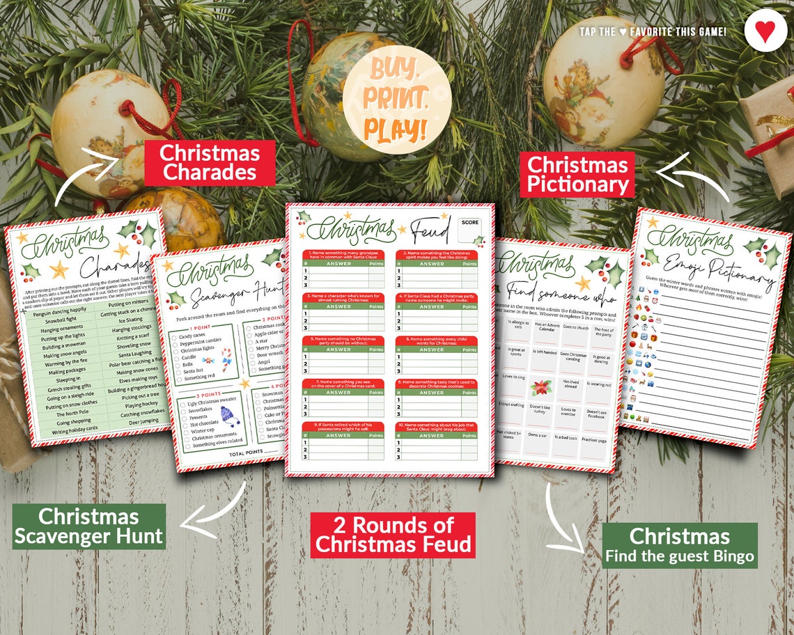 Christmas Office Games Bundle Party Games for Adults - Etsy