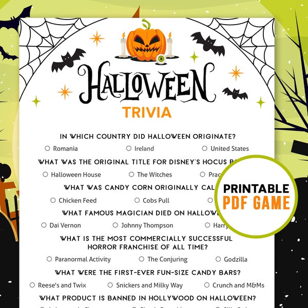 Halloween Trivia - Etsy