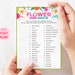 Spring Flower Power Match up Trivia Springtime Printable Games Fun ...