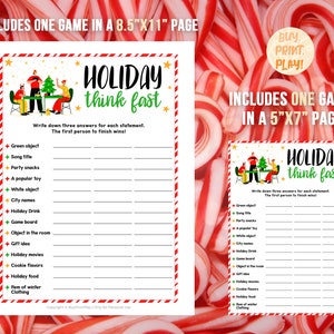 Office Holiday Party Game for Work - Think Fast | Christmas Workplace ...