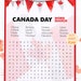 Canada Day Word Search First of July Printable Games - Etsy