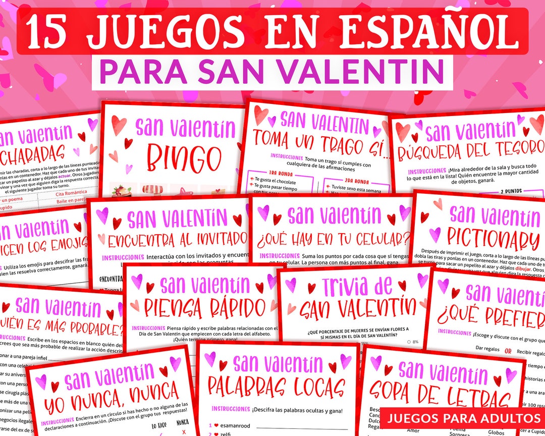 15 Juegos De San Valentin Para Adultos | Spanish Valentines Games ...