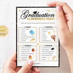 Graduation Games Scavenger Hunt | Printable Treasure Hunt for ...
