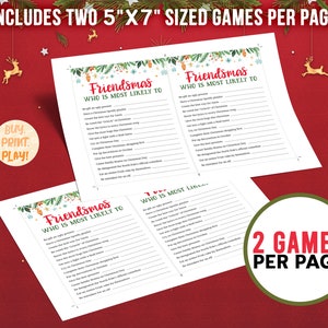 Friendsmas Who is Most Likely to | Christmas Games for Adults | Xmas ...