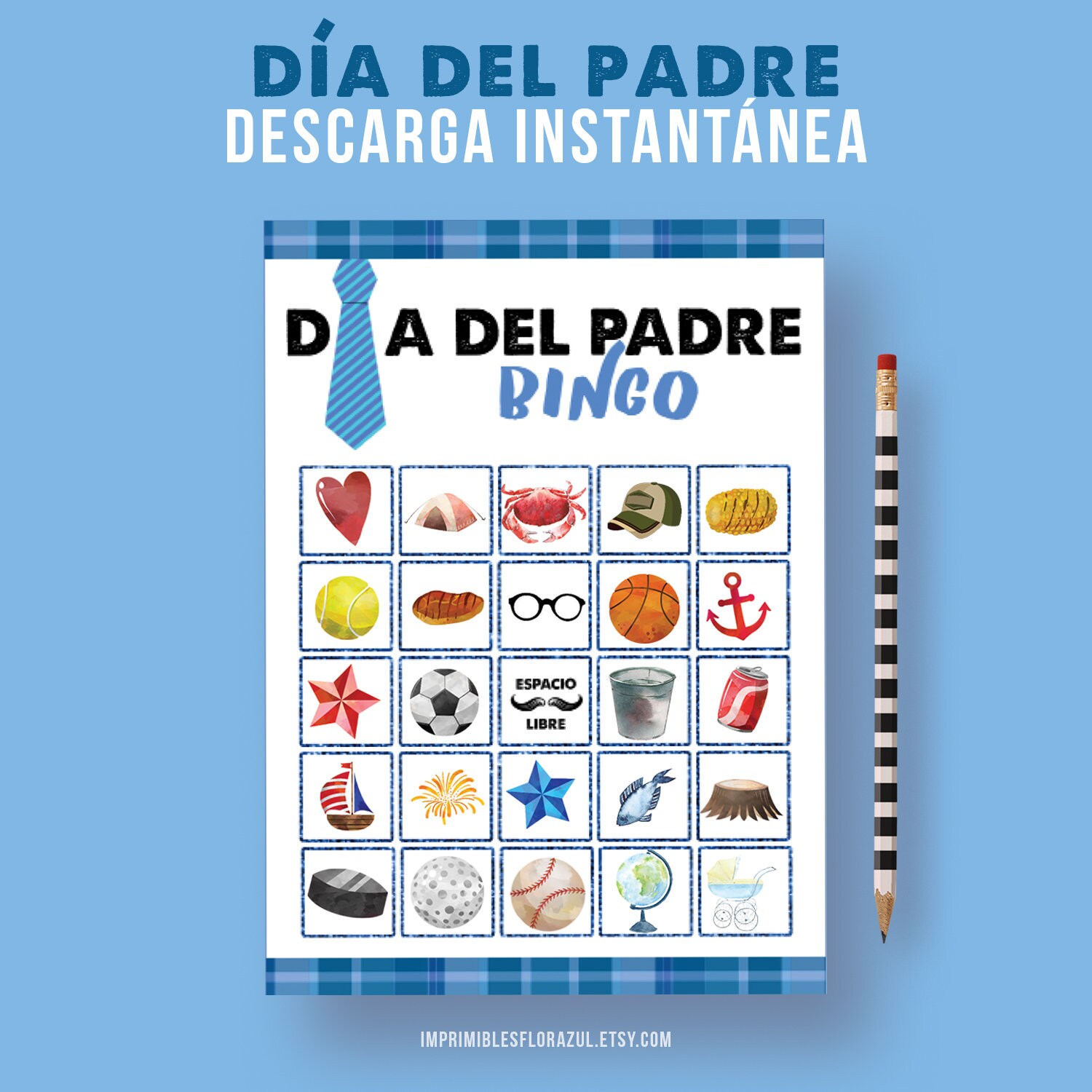 Bingo Para El Día Del Padre Juegos Imprimibles Imprime En | Etsy