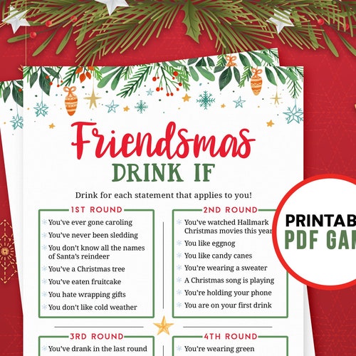 Friendsmas Games Holiday Trivia Christmas Friends Party - Etsy