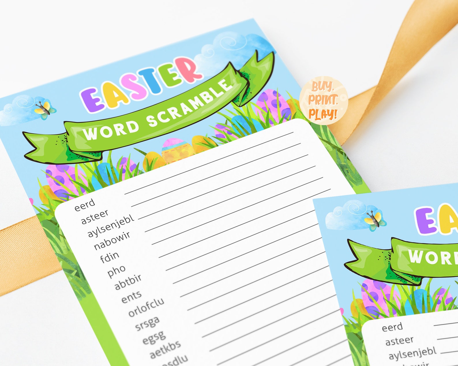 Fun Easter Word Scramble Kids Printable Games Easter | Etsy