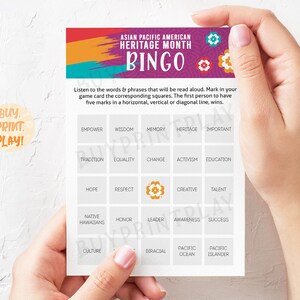 Asian American Pacific Islander American Month Word Bingo | History ...
