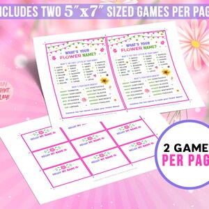 Whats Your Flower Name? | Springtime Games | Party Printables for Kids ...