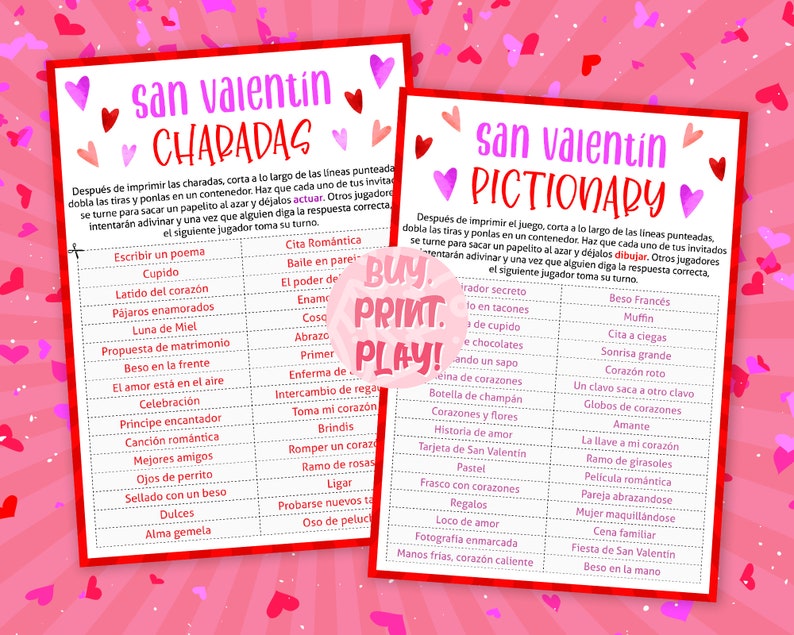 15 Juegos de San Valentin para adultos Actividades - Etsy España