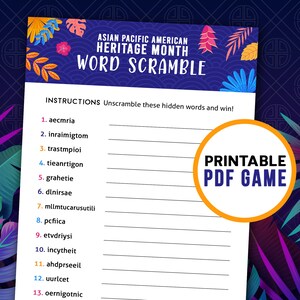 Asian American Pacific Islander Heritage Month Games Bundle | History ...
