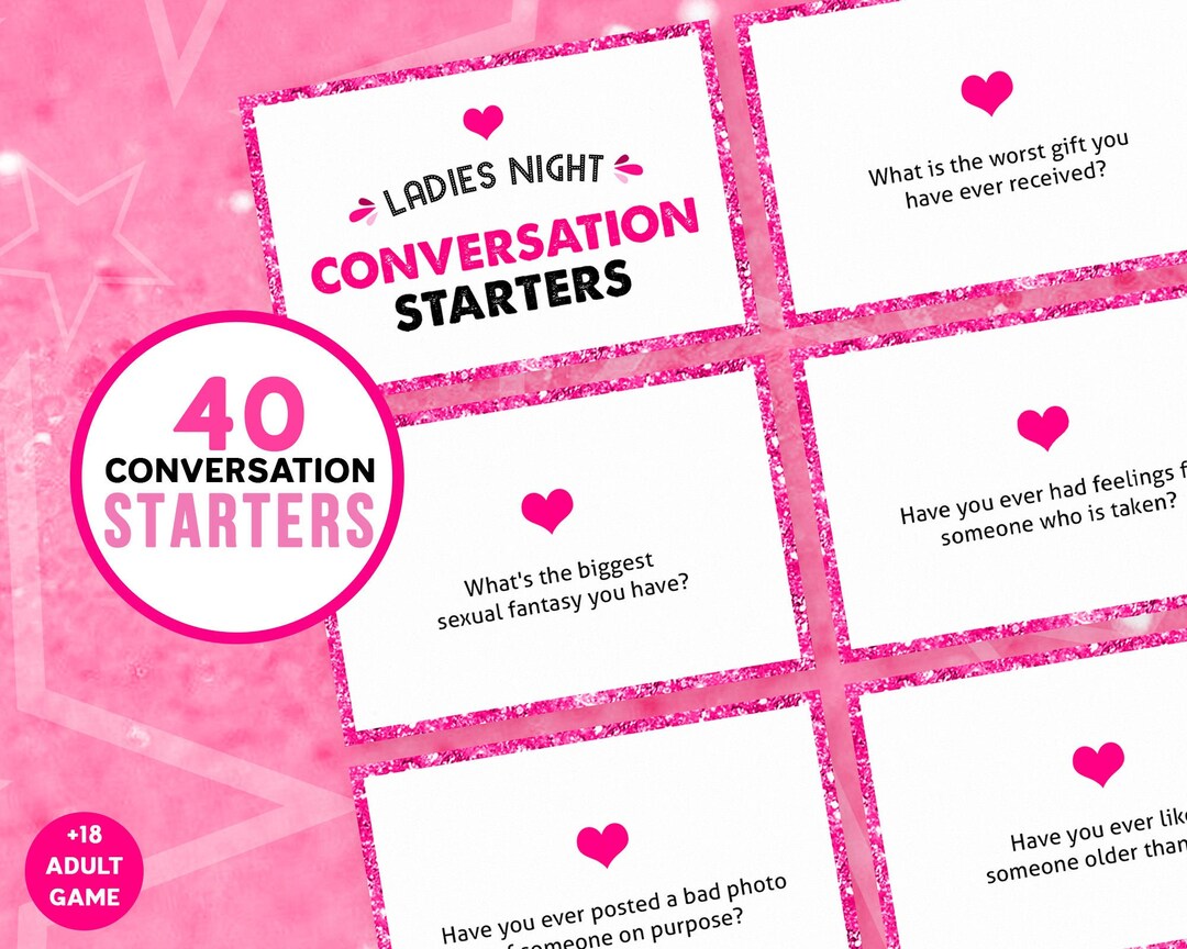 Ladies Night Conversation Starters | Conversation Topics | Bachelorette ...