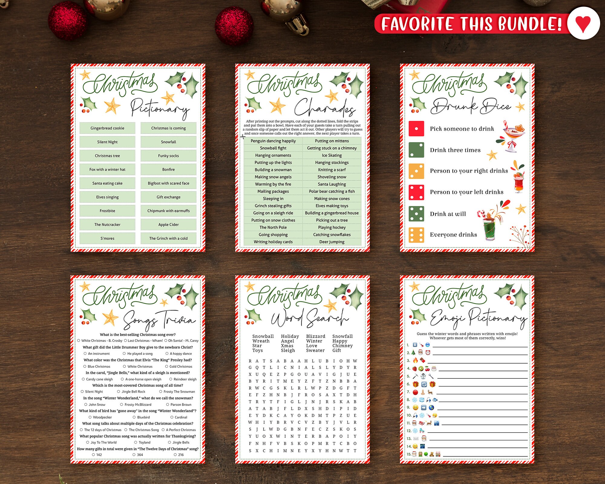 21 Christmas Games Pack Party Printable Games for Adults - Etsy UK