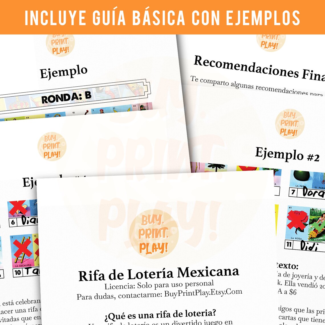Loteria Raffle Sheets Includes 20 Pairs per Round Páginas | Etsy