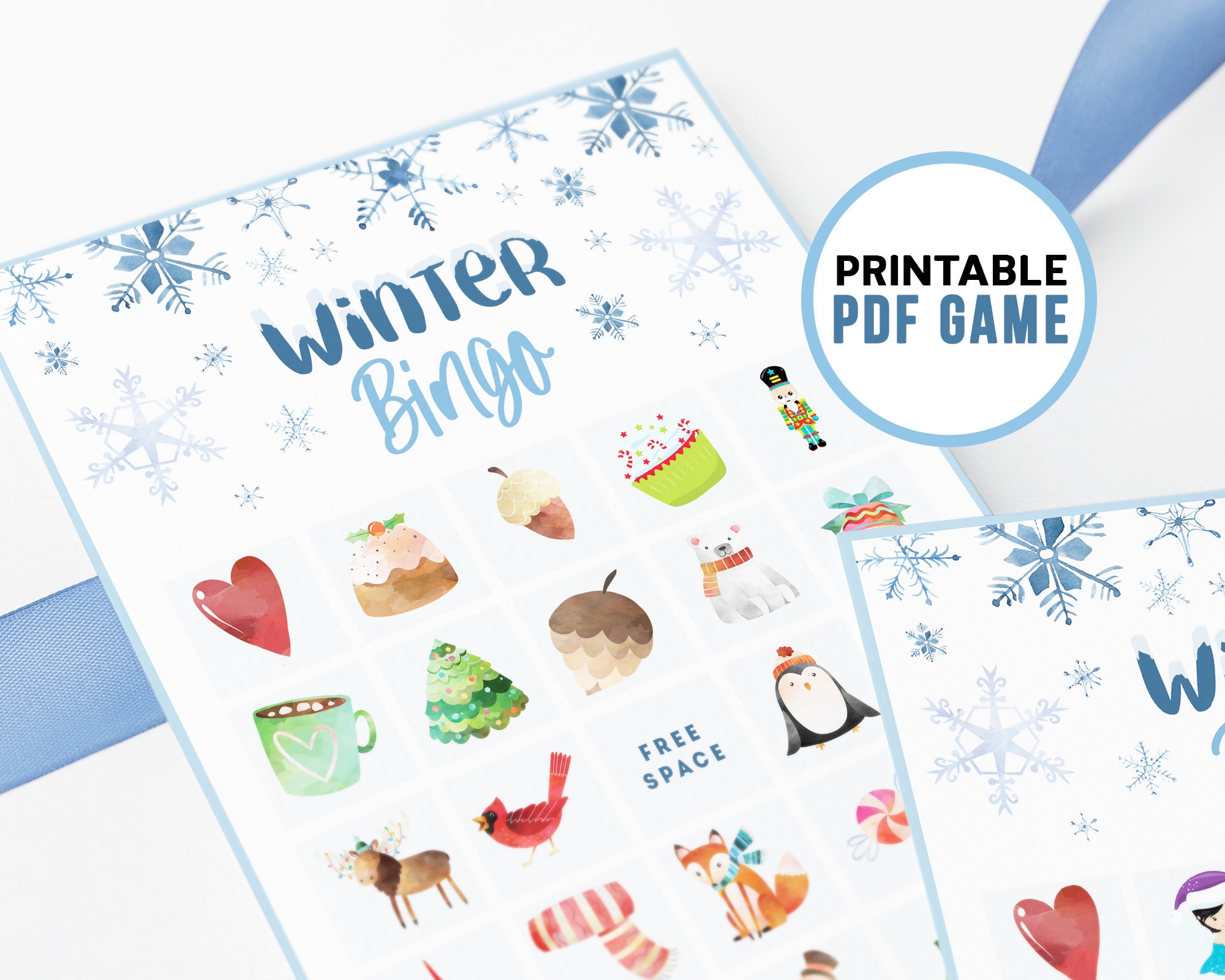 30 Winter Bingo Game Cards Winter Games for Kids | Etsy