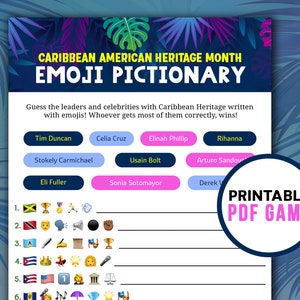 Caribbean American Heritage Month Party Printable Games Bundle | 8 Fun ...
