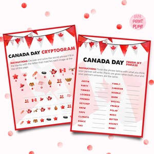 Canada Day Games Bundle | Printable Games for Kids and for Adults ...