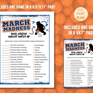March Madness Party Games Bundle | 15 NCAA Basketball Printables | 2023 ...