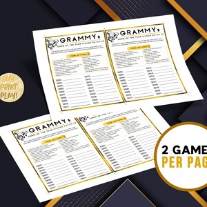 2024 Grammy Ceremony Party Games Song of the Year Winner Trivia 66th ...