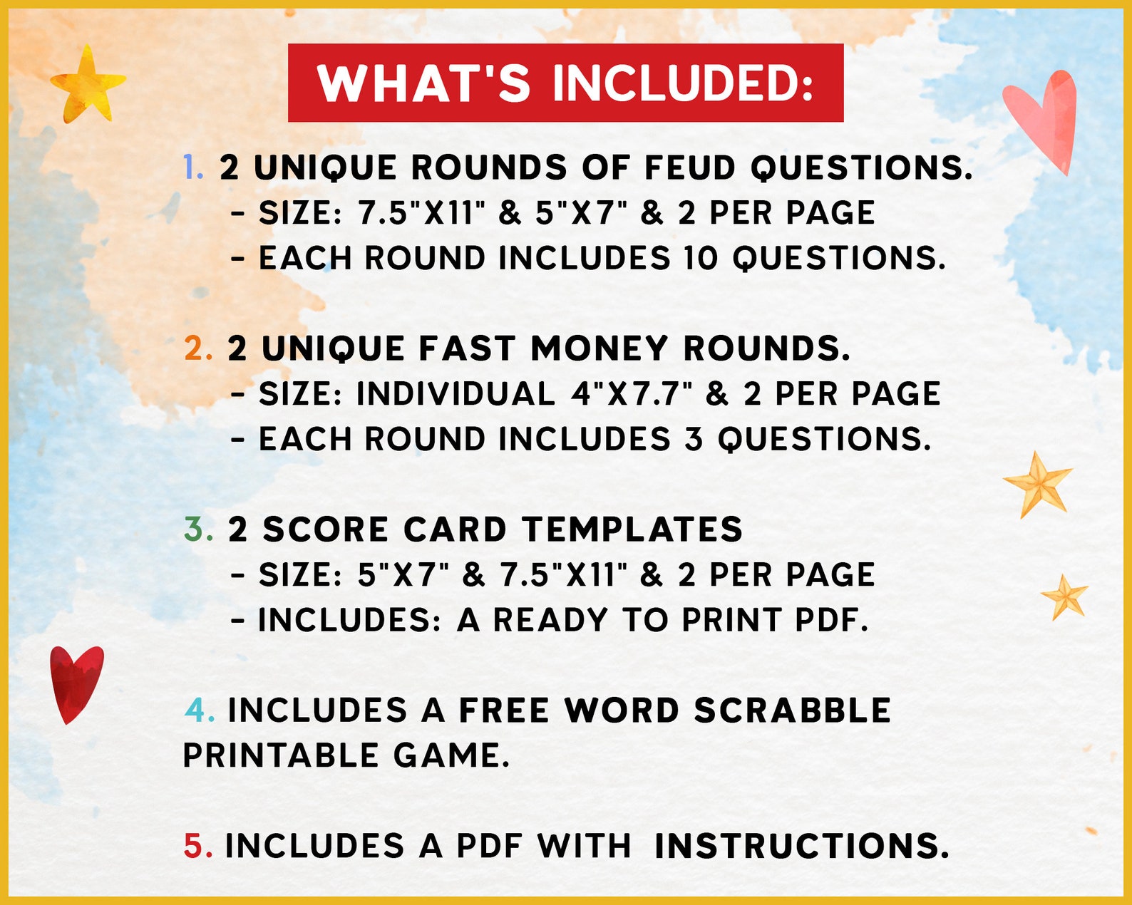 Printable Family Feud Family Reunion Games Family - Etsy