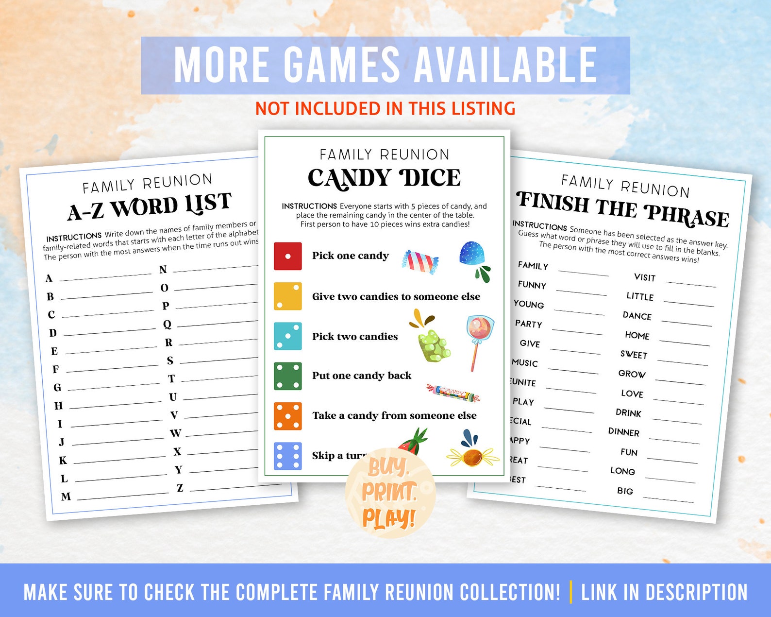 Family Reunion Trivia Game Family Gathering Party Activities Party ...