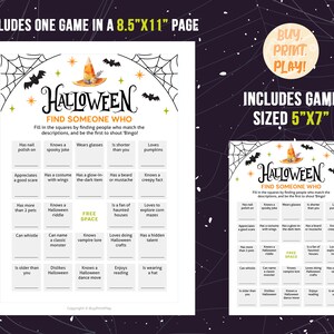 30 Halloween Find the Guest Bingo Cards Party Printable Games Find ...