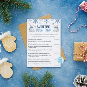 Winter Fact and Fiction Trivia / True or False Quiz | Fun Wintertime ...