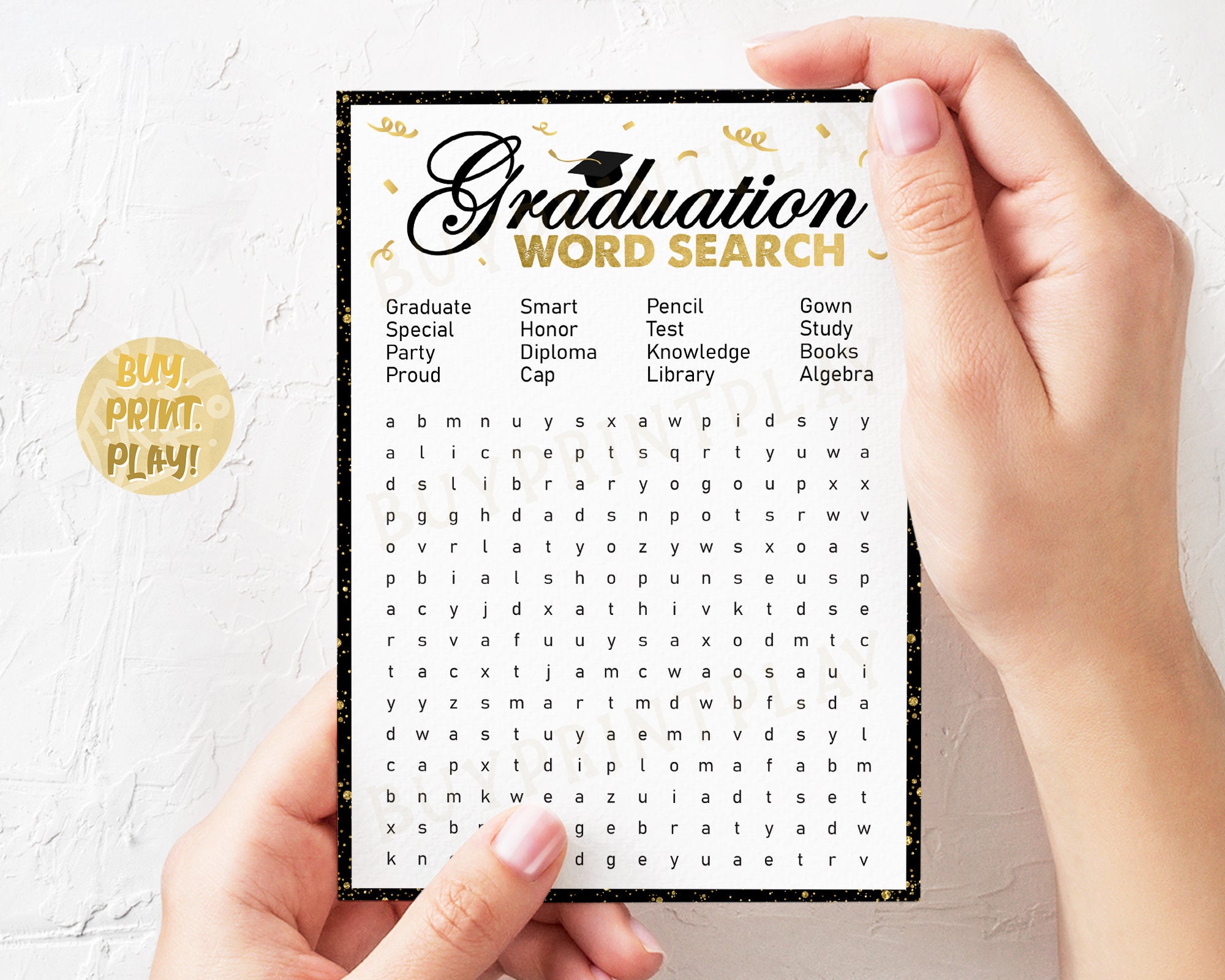 Graduation Word Search Party Printable Games Class of 2022 - Etsy