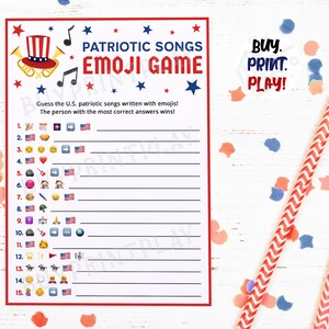 4th of July Emoji Game: Patriotic Songs Trivia | Emoji Pictionary Quiz ...
