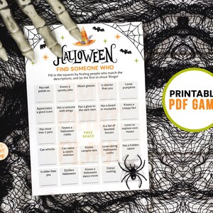 30 Halloween Find the Guest Bingo Cards Party Printable Games Find ...