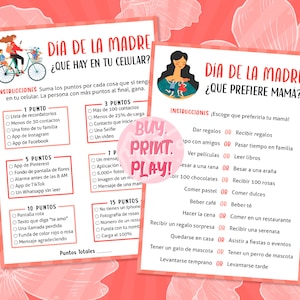 15 Juegos Del Dia De La Madre | Spanish Mother's Day Games Bundle for ...