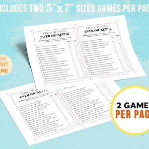 Family Games Never Have I Ever | Ever or Never Quiz | Family Reunion ...