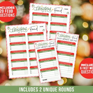 Christmas Family Feud Game Party Printable Trivia Games for Adults ...