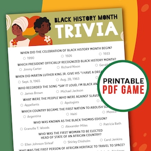 Black History Month Games Bundle | American History Printable ...