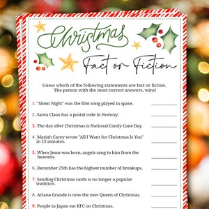 Fun Christmas Games - Fact or Fiction | True or False Trivia | Holiday ...