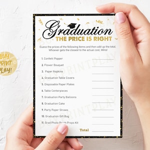 Graduation Party Games - the Price is Right | Printable Graduation ...