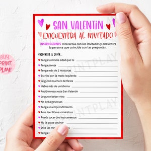 Spanish Valentines Day Find the Guest | Printable Games for Adults ...