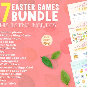 17 Printable Easter Games for Kids Fun Easter Party Activity Bundle ...