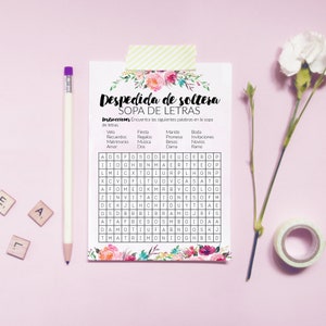 Spanish Bridal Shower Games Juegos De Despedida De Soltera - Etsy