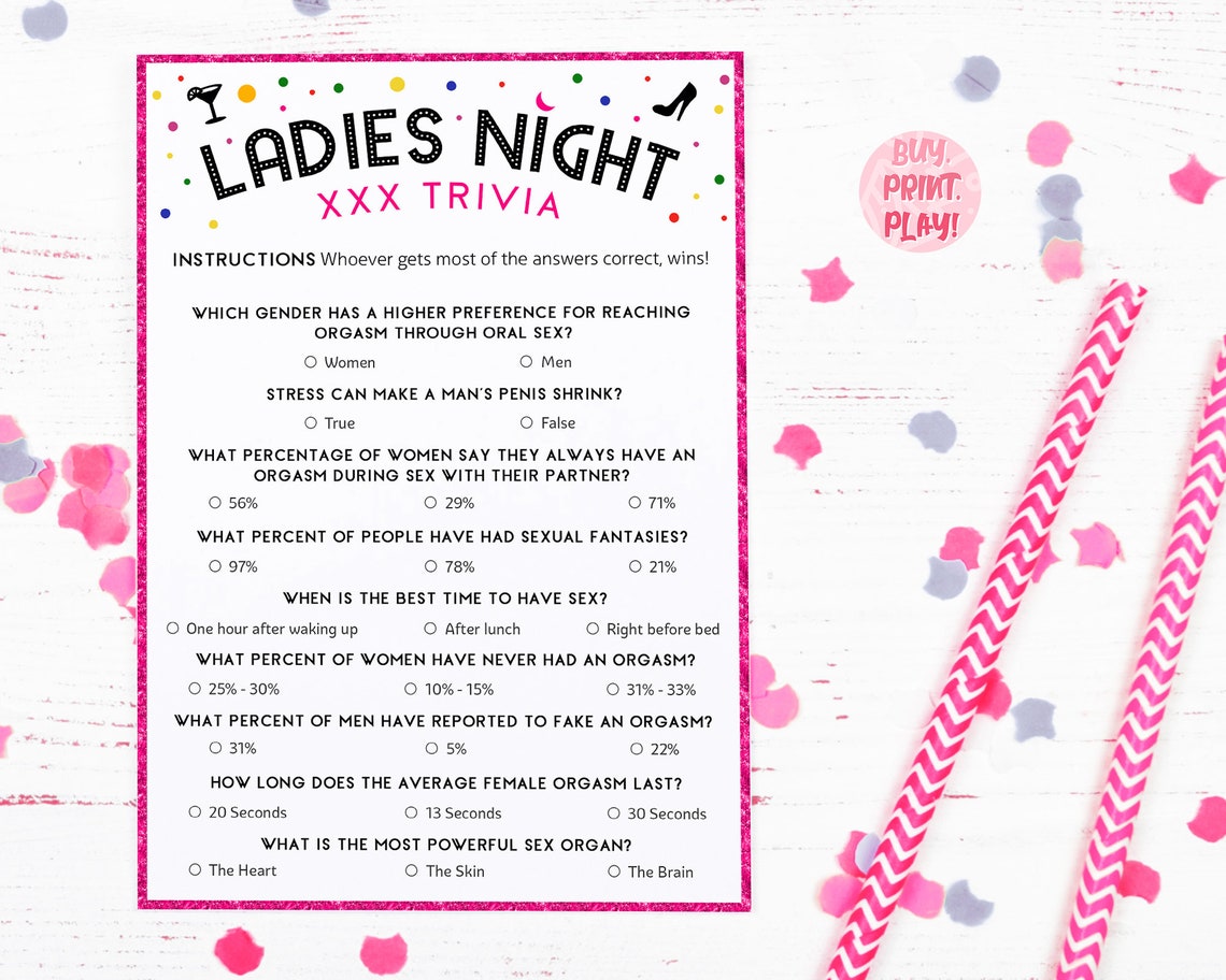 Dirty Adult Trivia Fun Ladies Night Games XXX Trivia - Etsy