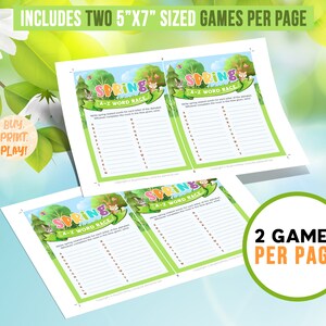 Fun Spring Games A-Z Word Race Printable Activities for | Etsy
