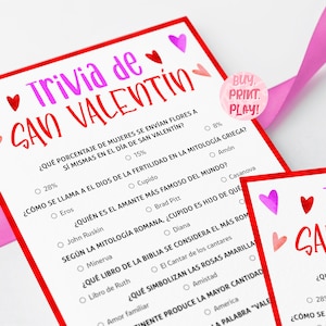 Valentines Trivia in Spanish | Games for Adults | Juegos De San ...