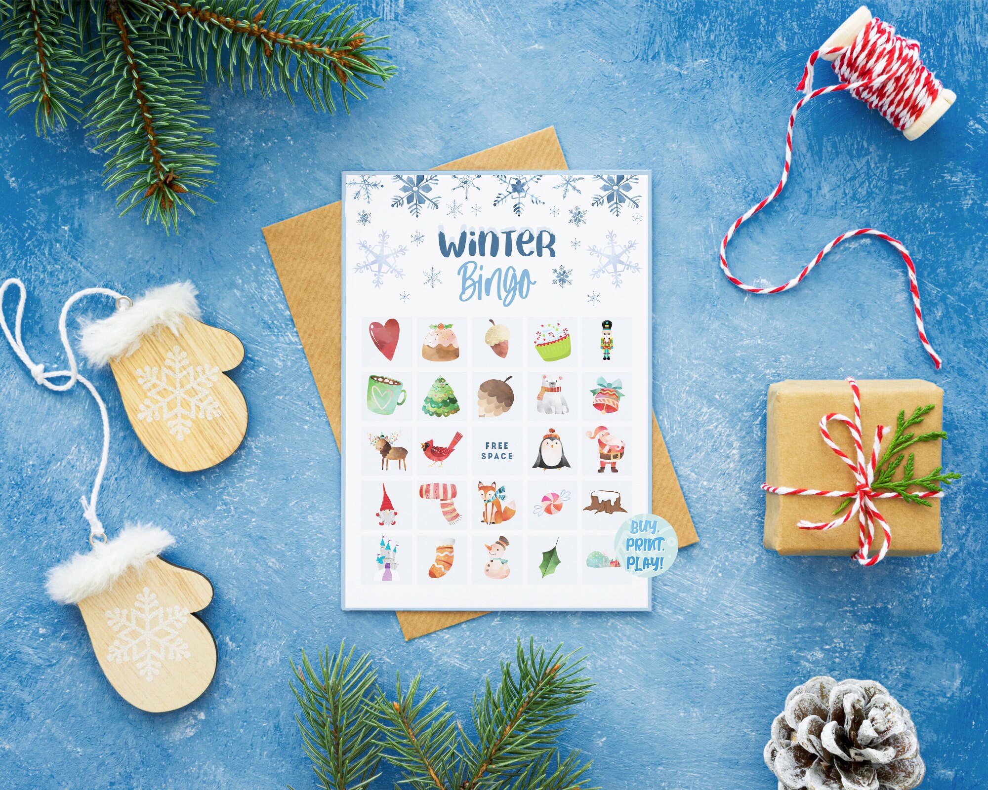 30 Winter Bingo Game Cards Winter Games for Kids | Etsy