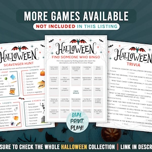Halloween Games Charades Printable Party Activities for Kids & Adults ...