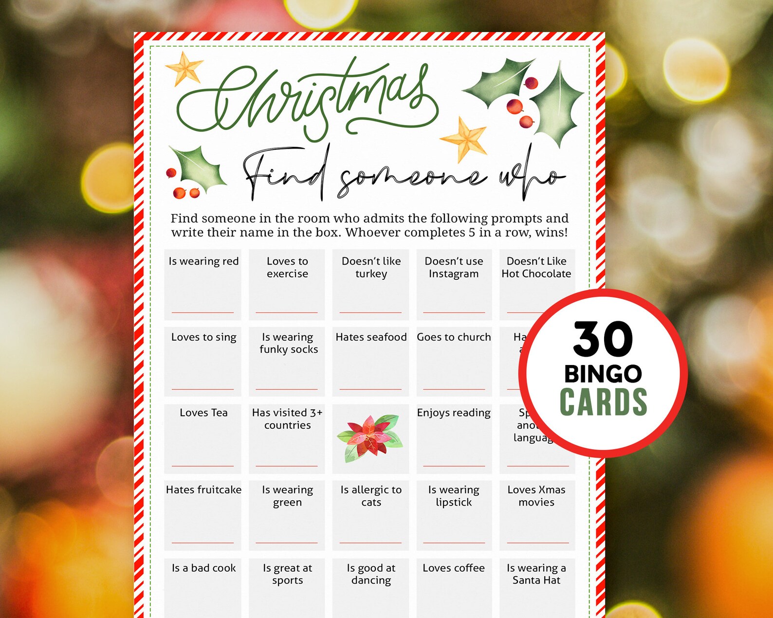 21 Christmas Games Pack Party Printable Games for Adults | Etsy