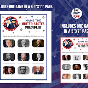 4th of July Picture Quiz Games Bundle | 5 Trivias for US Independence ...