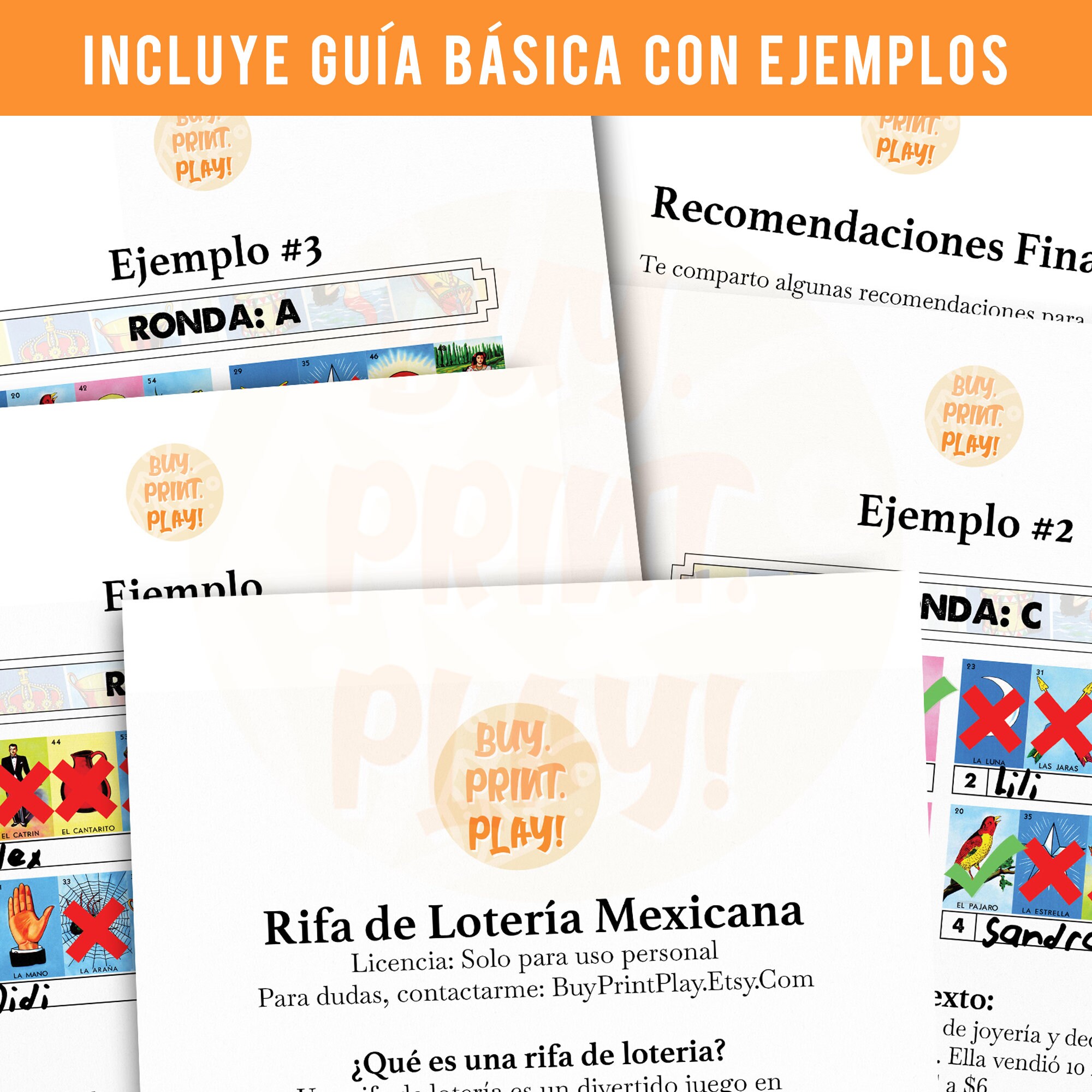 Loteria Raffle Sheets Includes 10 Quartets per Round - Etsy