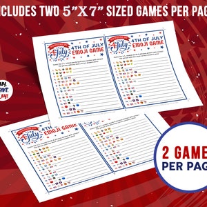 4th of July Emoji Pictionary Games Bundle | Emoji Quiz for US ...