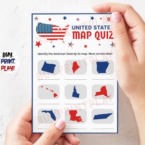 United States Map Picture Quiz | 4th of July Patriotic Trivia Game | US ...