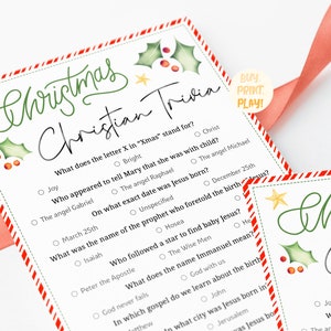Christian Christmas Bible Trivia | Printable Party Games for Adults ...